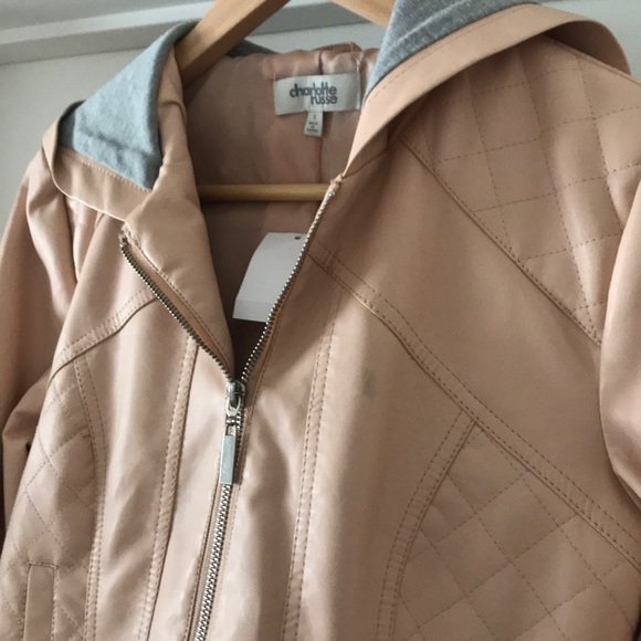 Charlotte Russe | Jackets & Coats | Nwt Gorgeous Blush Moto Jacket ...